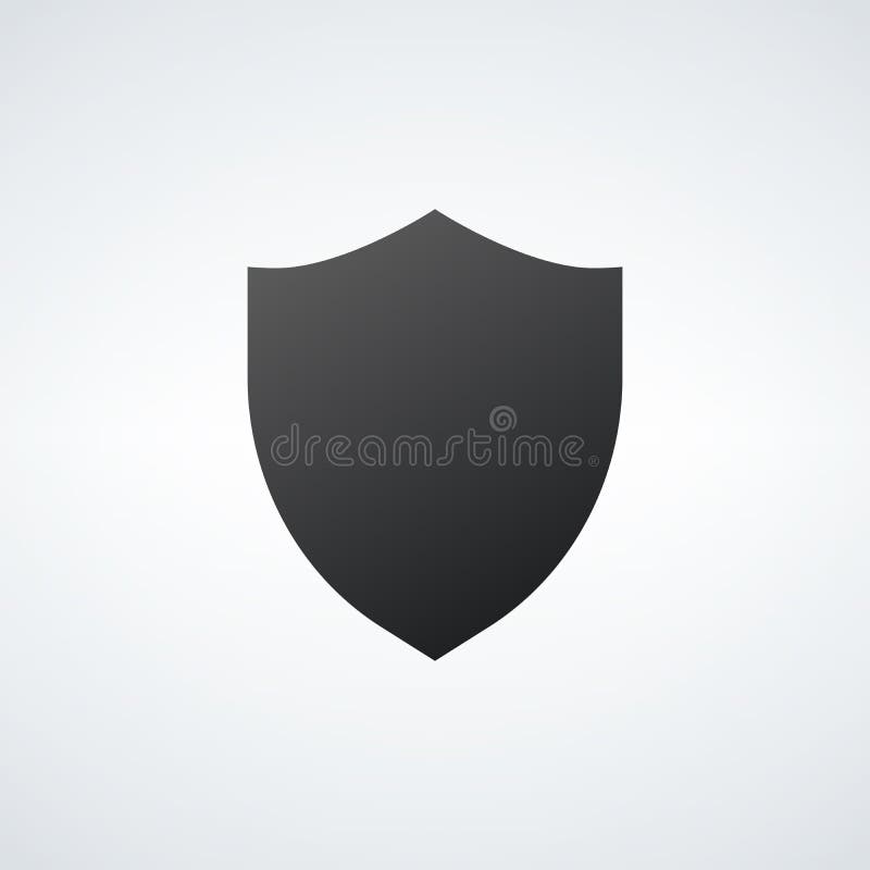 Shield Icon in Trendy Flat Style Isolated on Grey Background. Shield ...