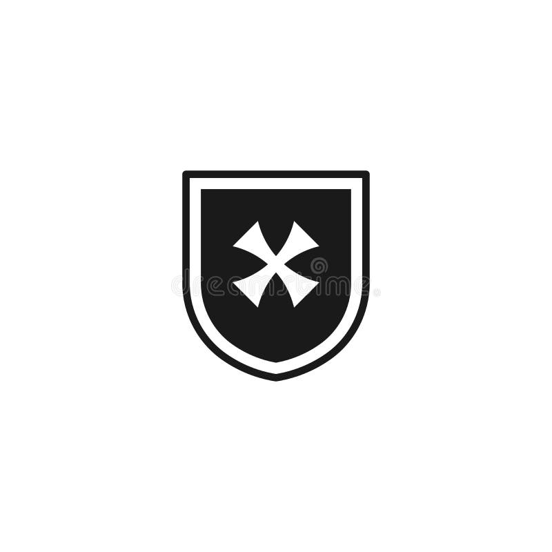 Shield Icon in Trendy Flat Style Isolated on Grey Background. Shield ...