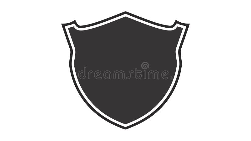Shield Icon in Trendy Flat Style Isolated on Grey Background. Vector ...
