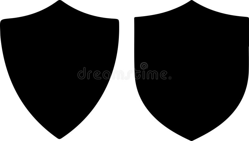 Shield Icon Set. Shield Icon Vector Illustration. Shield Silhouette ...