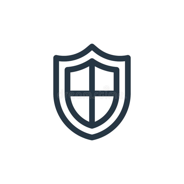 Shield Icon Vector from Customer Service Concept. Thin Line ...