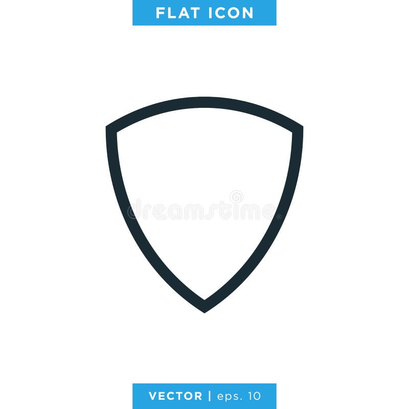 Shield Icon Vector Design Template. Editable Stroke Stock Vector ...