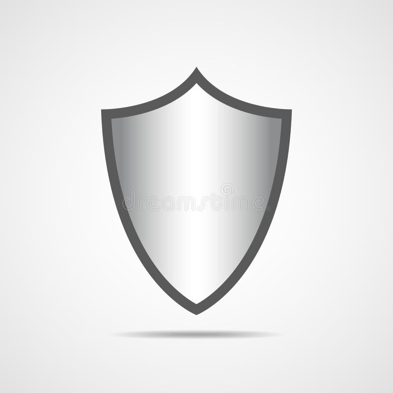 Gray Shield Icon. Vector Illustration. Stock Illustration ...