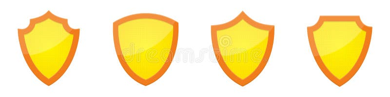Shield Icon. Vector Icon. Set of Abstract Shield Symbols Isolated Stock ...