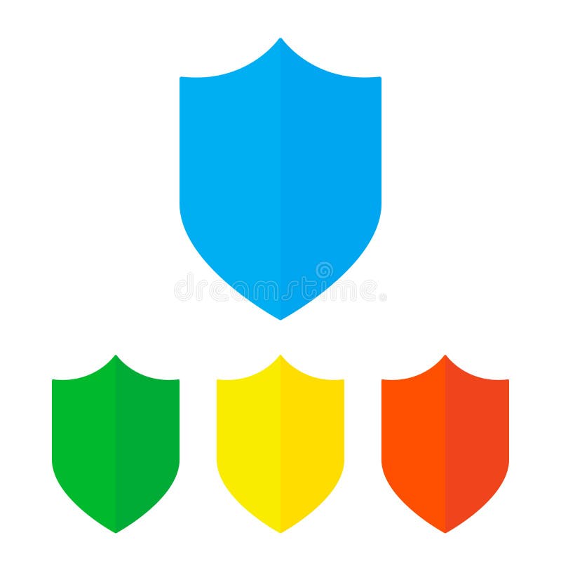 Shield Icon. Vector Illustration. Stock Illustration - Illustration of ...