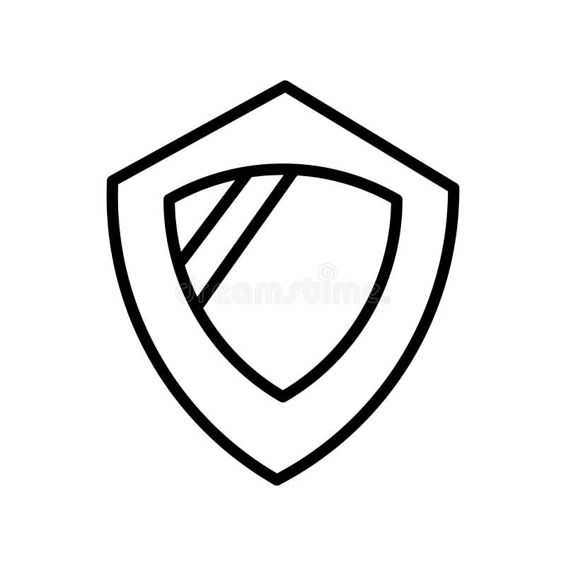 Shield Icon Vector Isolated on White Background, Shield Sign , Office ...