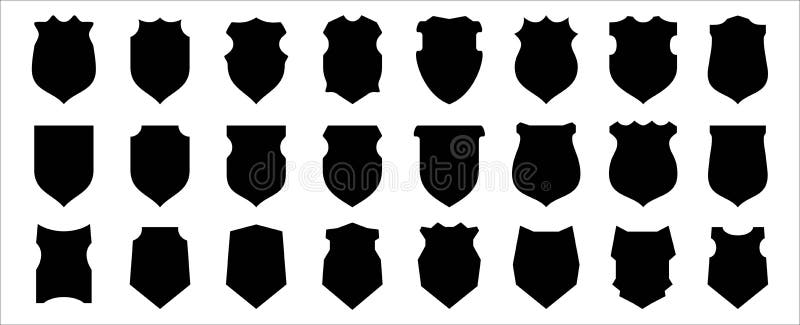 Shield Icon Vector Set. Protect and Security Symbol Illustration Stock ...