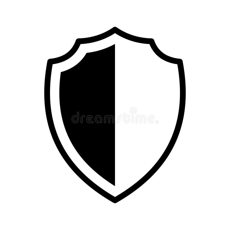 Shield Icon in Vintage Style. Protect Shield Security Stock Vector ...