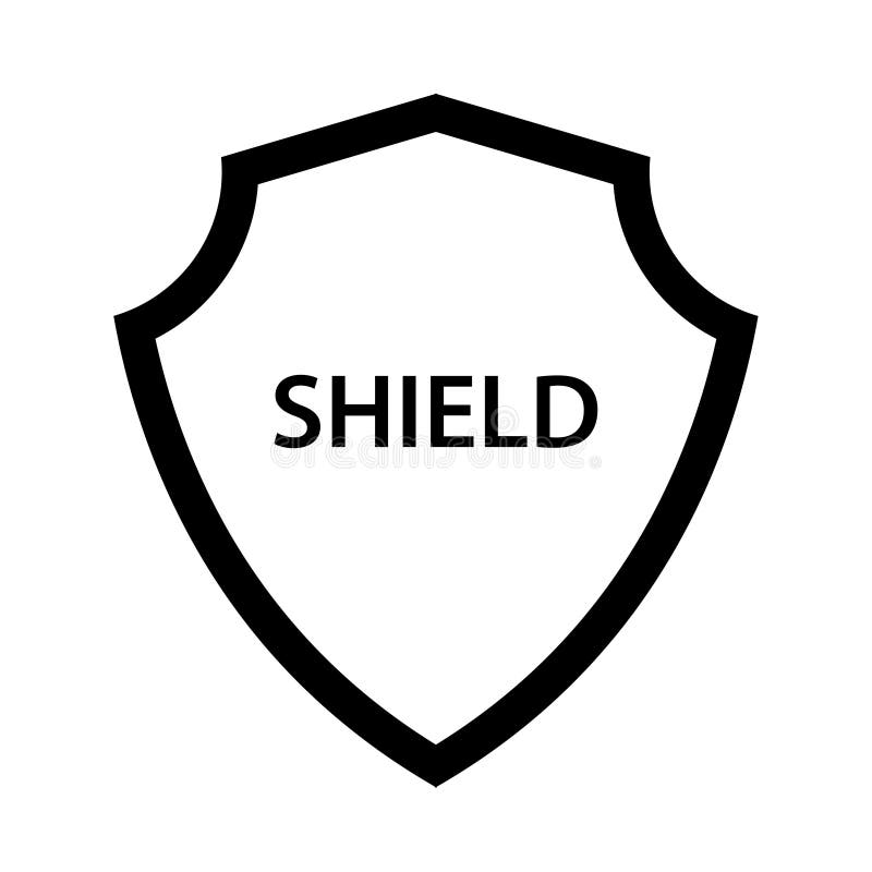 Shield Icon on a White Background Stock Vector - Illustration of frame ...