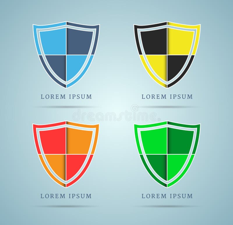 Shield icons stock vector. Illustration of simplicity - 40967714