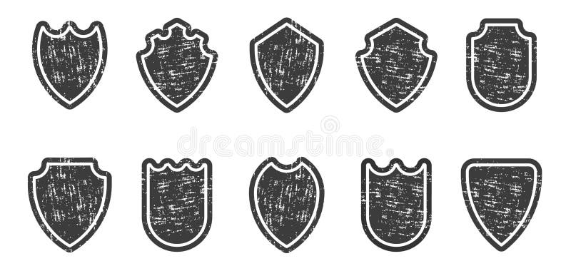Shield Icons Set. Protect Shield Collection. Vector Illustration Stock ...