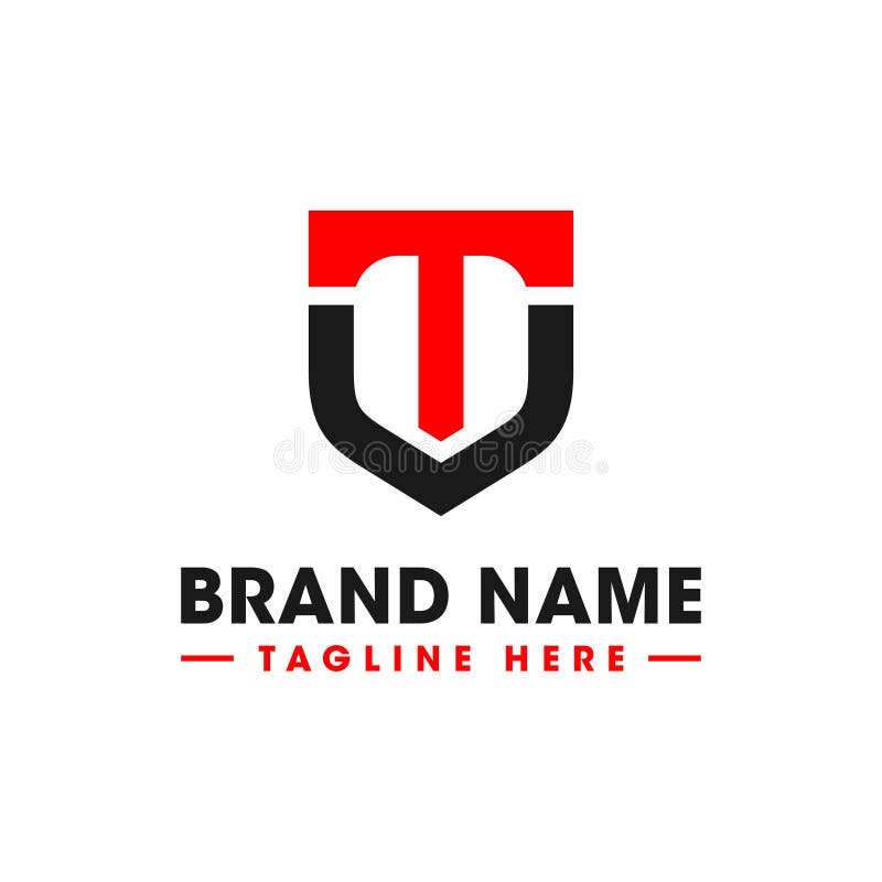 Shield Illustration Logo with Letter T Stock Vector - Illustration of ...