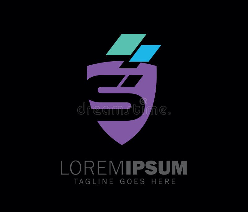 Shield Initial Letter S Logo Stock Vector - Illustration of graphic ...