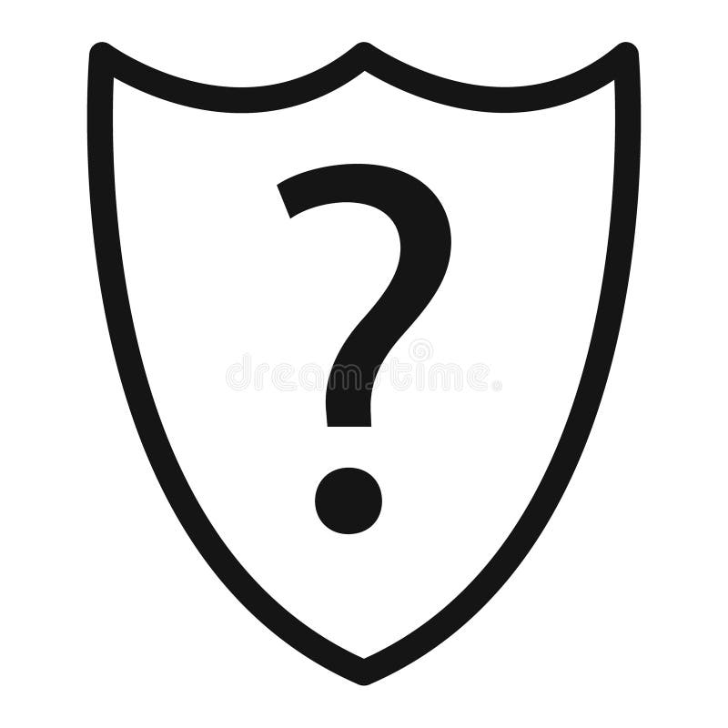 Shield Interrogation Icon Pack Security Shield Illustrations for ...