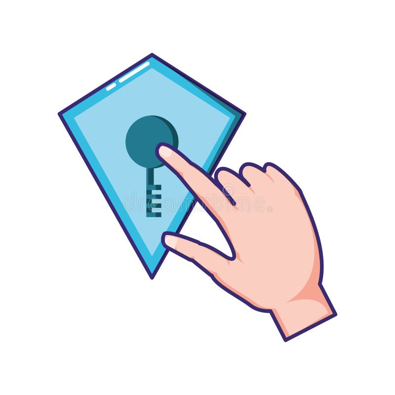 Shield with Key Door Security Icon Stock Vector - Illustration of ...