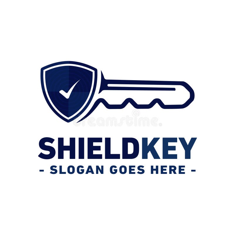 Shield Key Logo Design Template. Vector and Illustration Stock Vector ...