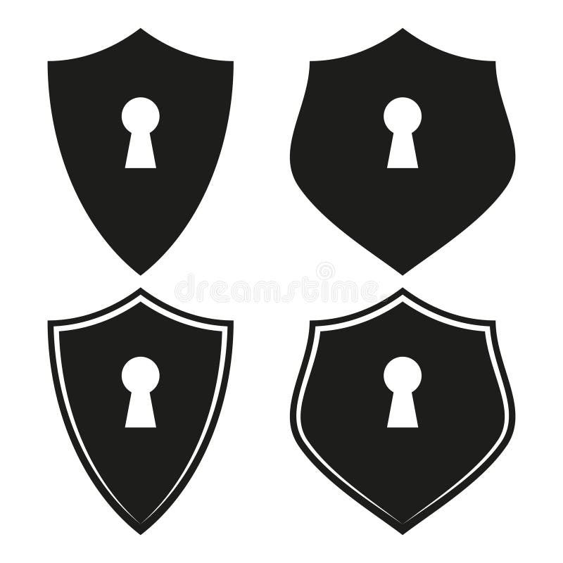 Keyhole Icon. Door Key Hole. Shape of Lock of Door. Black, White and ...