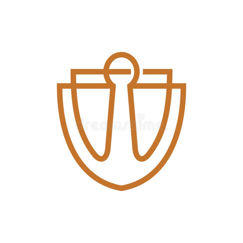 Shield Keyhole Modern Line Creative Logo Stock Vector - Illustration of ...