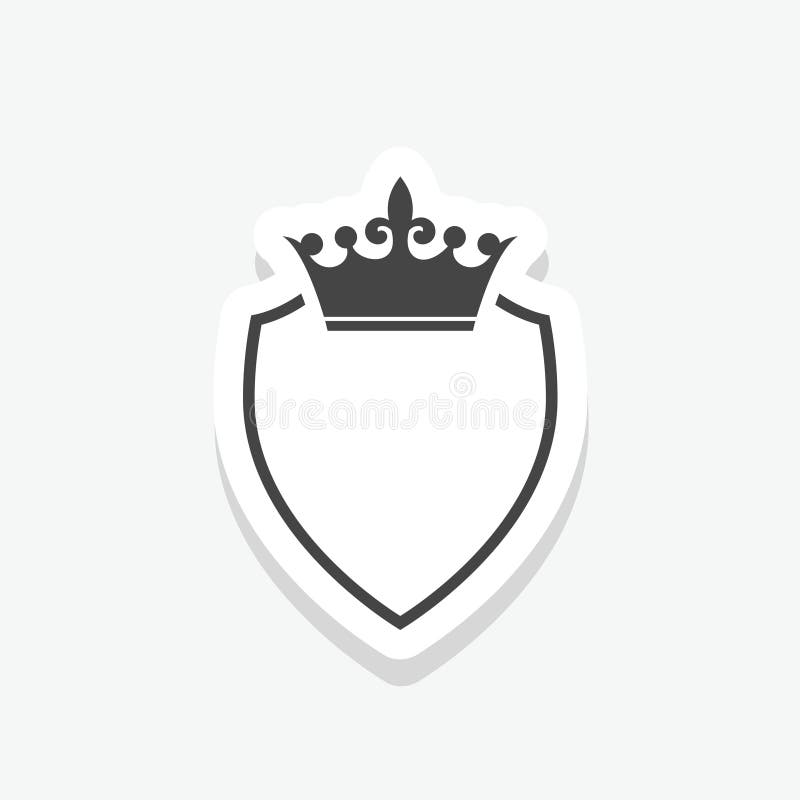 Shield King Logo Designs Concept Sticker Stock Vector - Illustration of ...