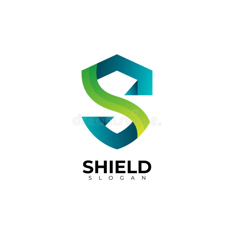 Shield Letter S Logo, Protection Logo, Design with 3d Style, Leaf Icon ...