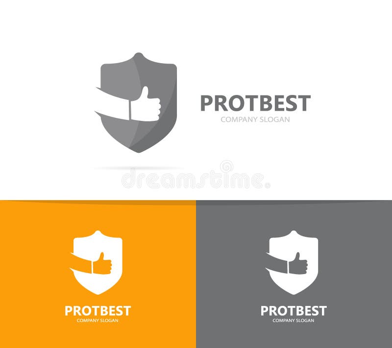 Shield and Like Logo Combination. Security and Best Symbol or Icon ...