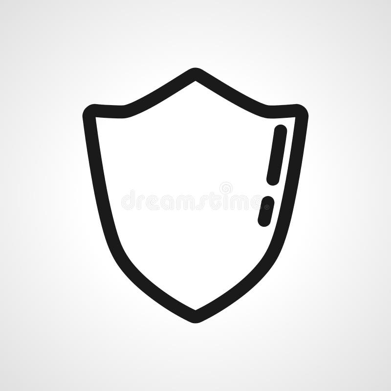 Shield Line Icon. Shield Linear Outline Icon Stock Vector ...