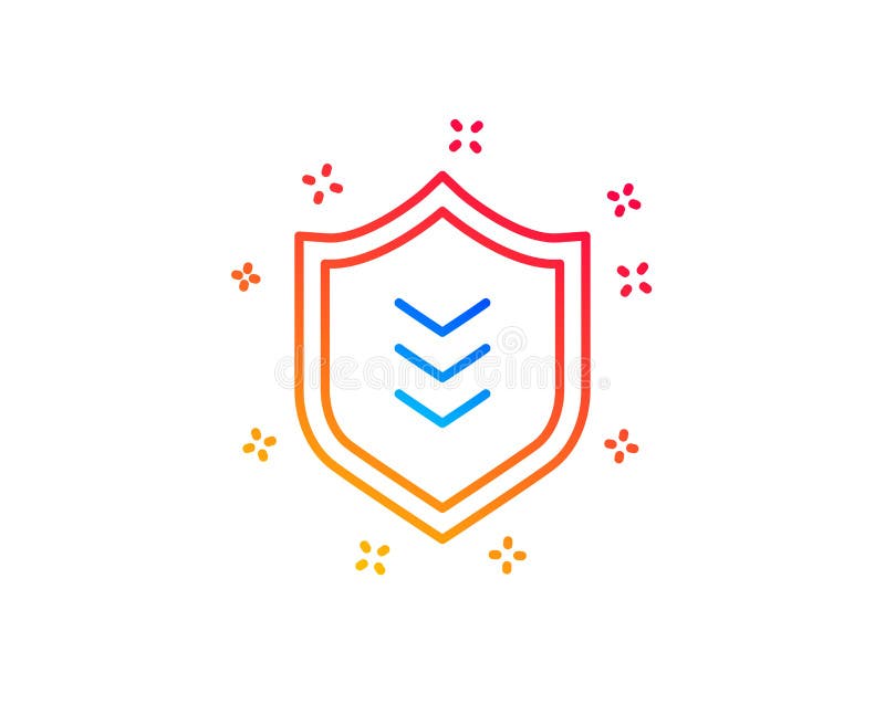 Shield Line Icon. Protection Sign. Vector Stock Vector - Illustration ...