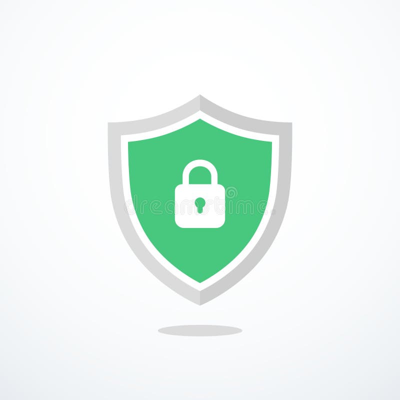 Shield Lock Icon. Vector Illustration Stock Illustration - Illustration ...