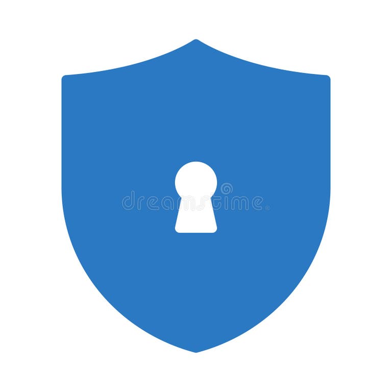 Shield Lock Glyph Color Flat Vector Icon Stock Vector - Illustration of ...