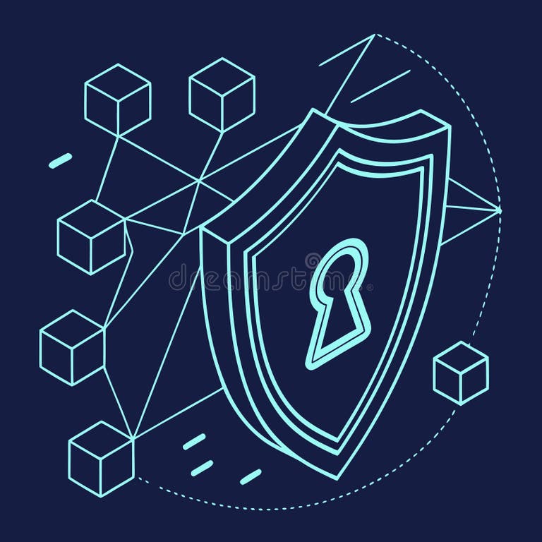 Cybersecurity Digital Lock Icon Technology Stock Illustrations – 13,614 ...