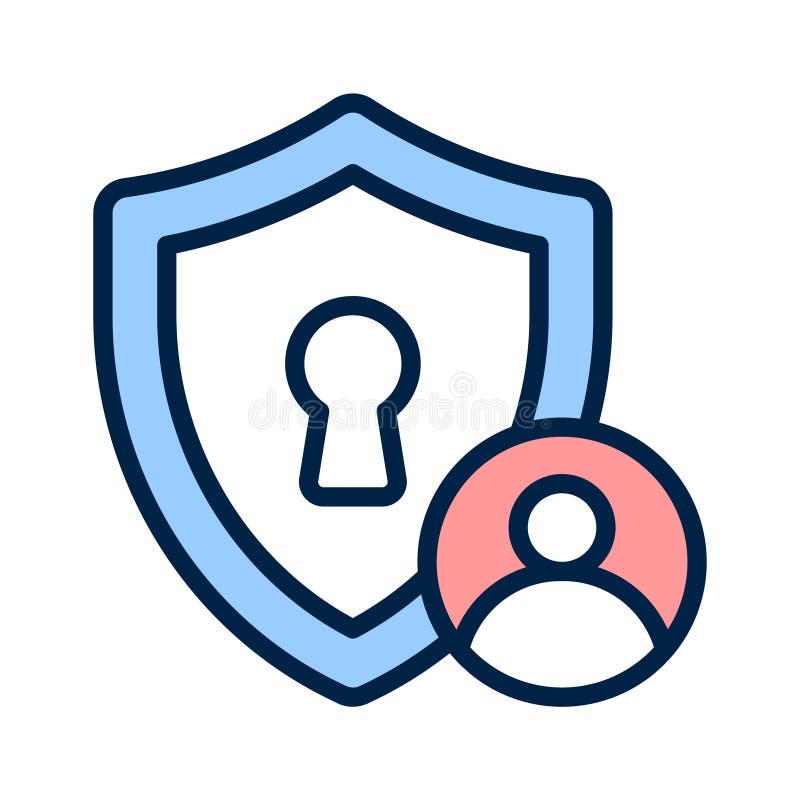 Shield with Lock Symbol To Represent Security or Privacy Stock Vector ...