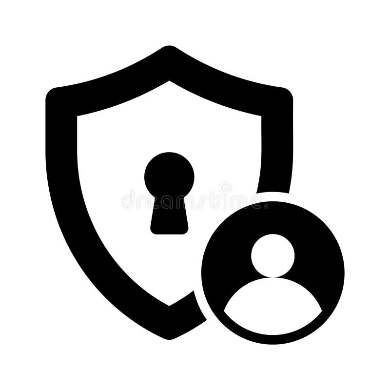 Shield with Lock Symbol To Represent Security or Privacy Stock Vector ...