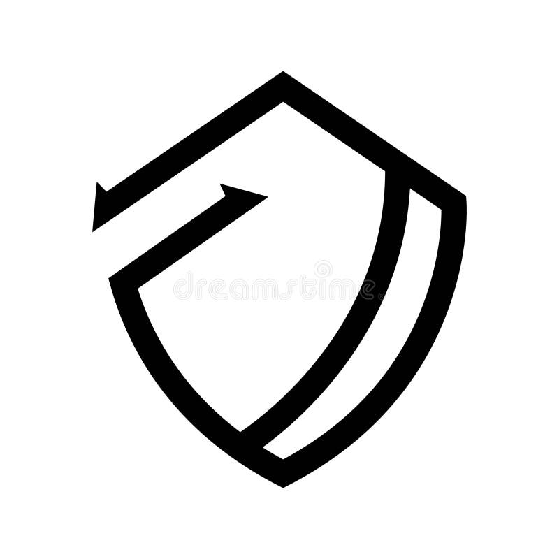 Shield Logo Design with Arrow Combination Stock Illustration ...