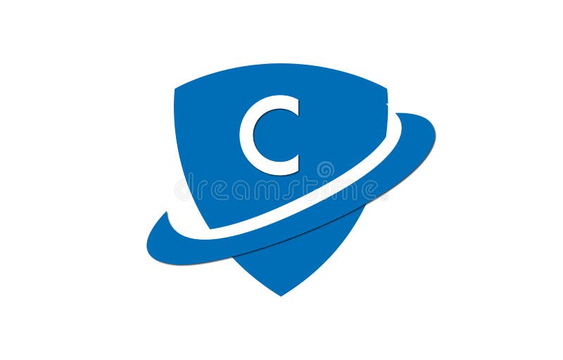 SHIELD LOGO DESIGN for PROTECTION and BLUE COLOR Stock Illustration ...