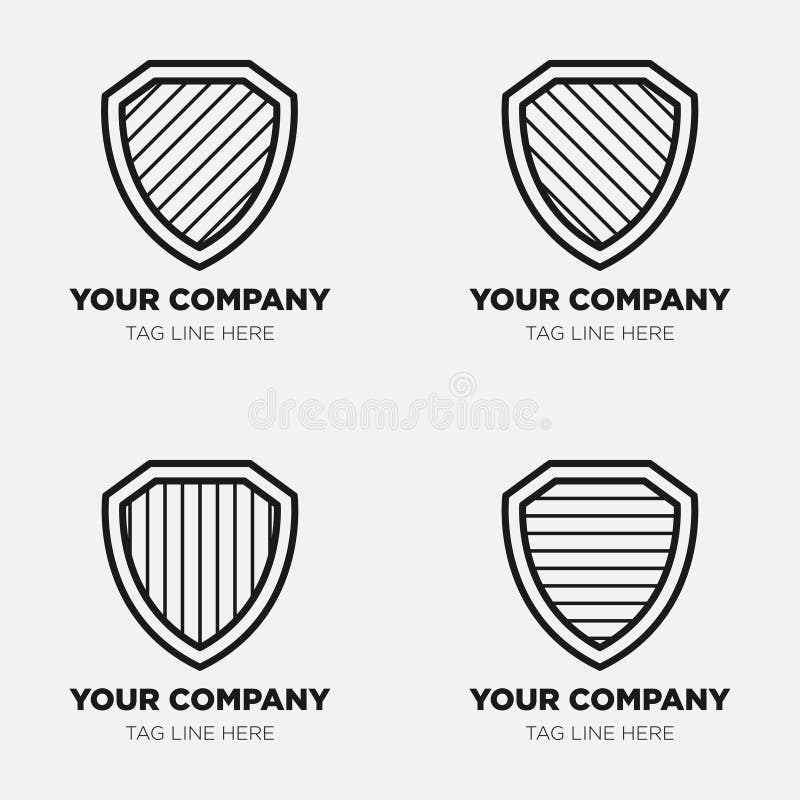 Shield Logo Icon Template Collection Set Design, Generic Line Style ...