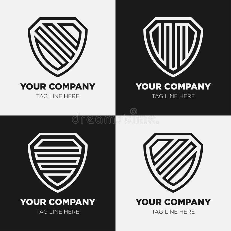 Shield Logo Icon Template Collection Set Design, Generic Line Style ...