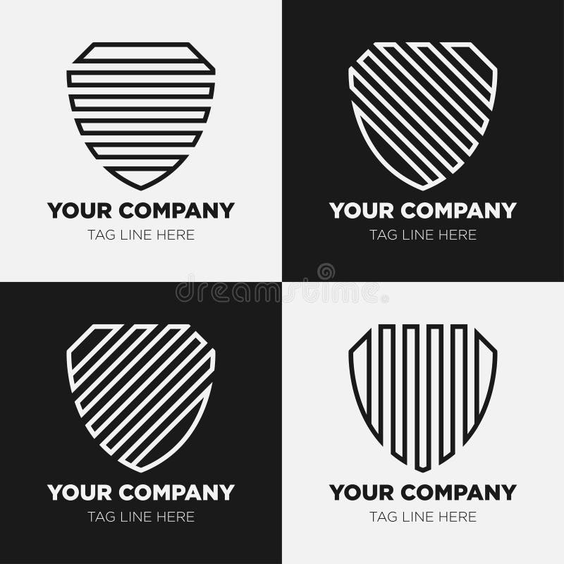 Shield Logo Icon Template Collection Set Design, Generic Line Style ...
