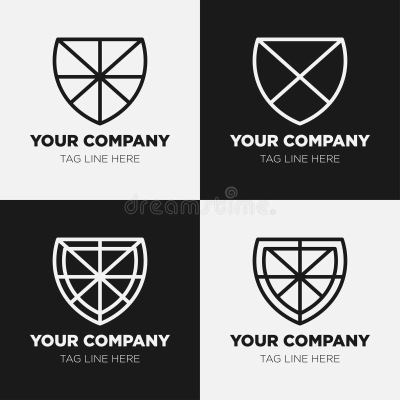 Shield Logo Icon Template Collection Set Design, Generic Line Style ...