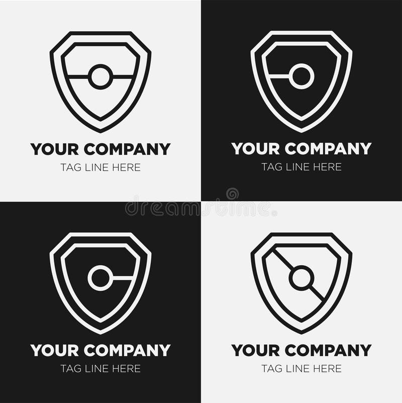 Shield Logo Icon Template Collection Set Design, Generic Line Style ...
