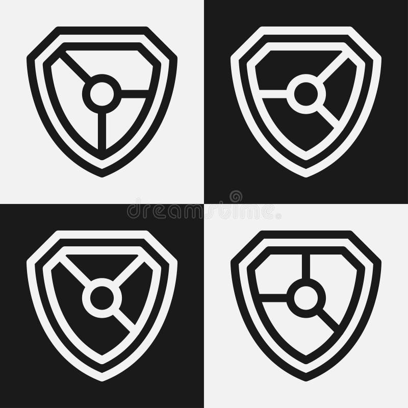 Shield Logo Icon Template Collection Set Design, Generic Line Style ...