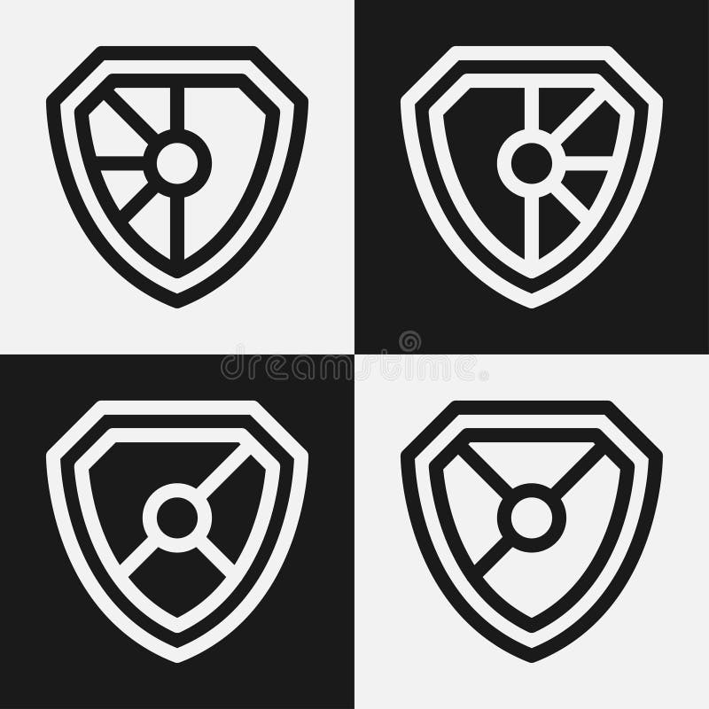 Shield Logo Icon Template Collection Set Design, Generic Line Style ...