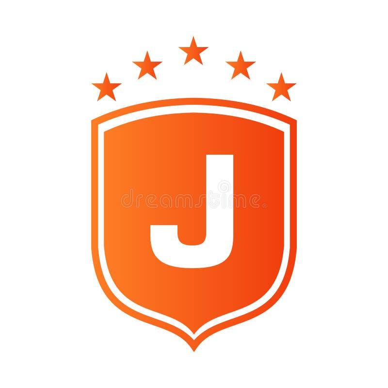 Shield Logo on Letter J Vector. Letter J Shield Security Logo ...