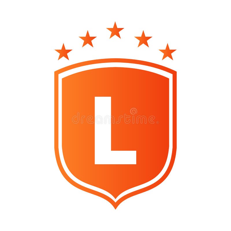 Shield Logo on Letter L Vector. Letter L Shield Security Logo ...