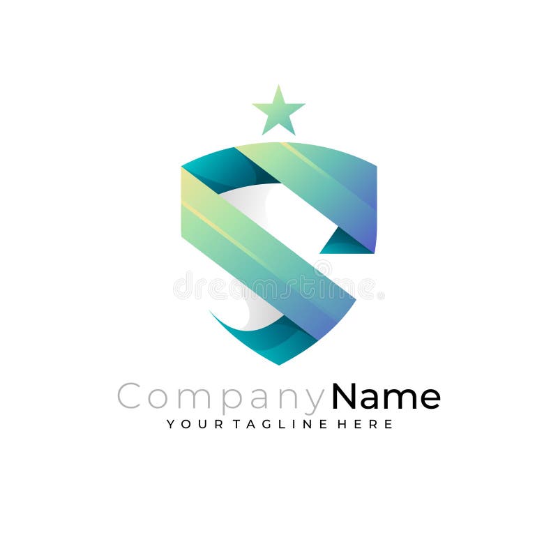 Shield Logo with Letter S Design Template, Security Icons Stock Vector ...