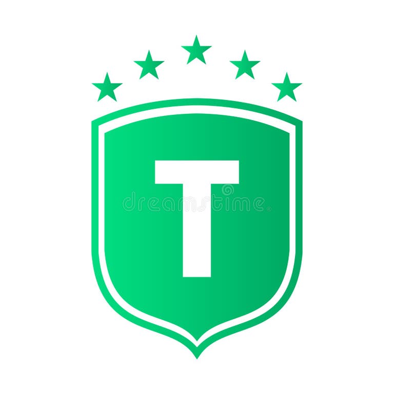 Shield Logo on Letter T Vector. Letter T Shield Security Logo ...