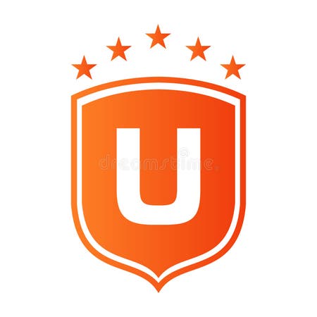 Shield Logo on Letter U Vector. Letter U Shield Security Logo ...