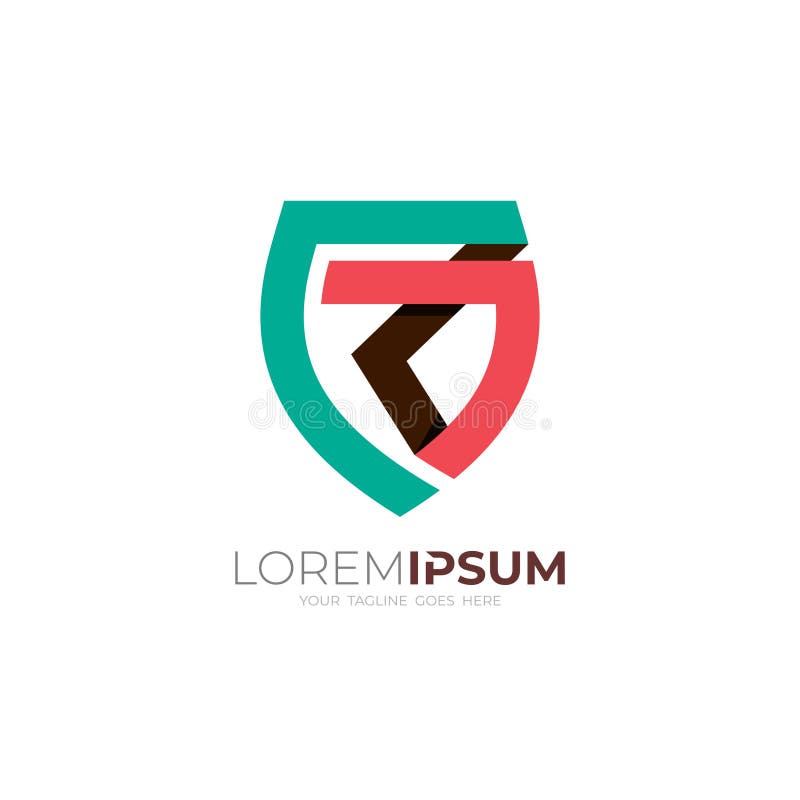 Shield Logo and Line Design Template, Line Logo Stock Vector ...