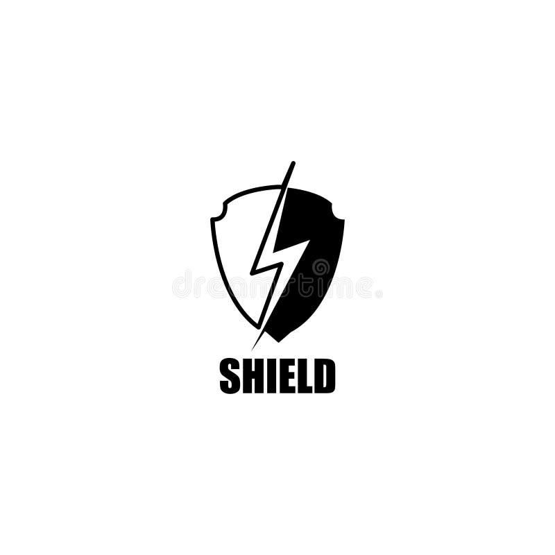 Shield Logo Outline Template. Vector Design Stock Vector - Illustration ...
