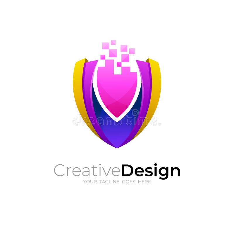 Pixel logos stock illustration. Illustration of pixel - 16416924