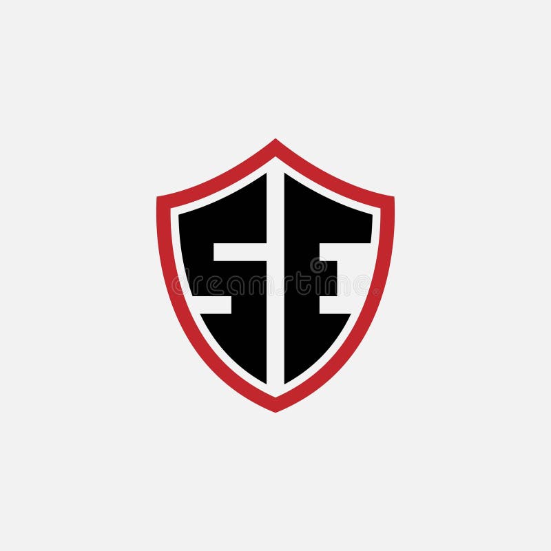 778 Shield Logo Shape Letter Alphabet Educational Learning S E Stock ...
